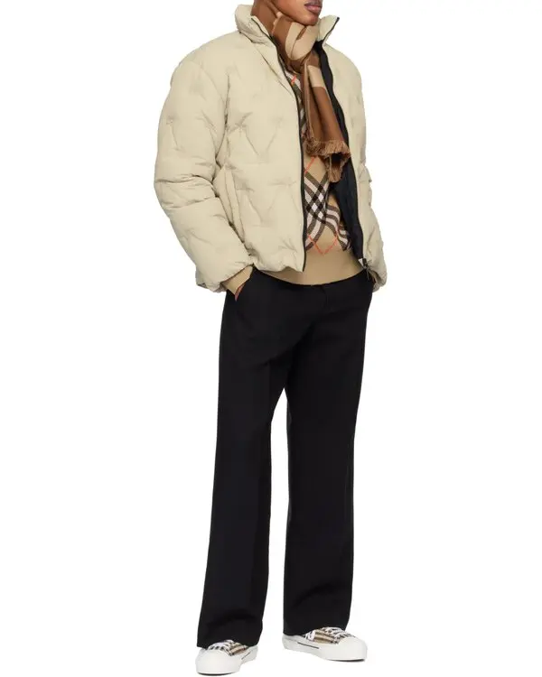Burberry Checked Lace-up Sneakers - Brown