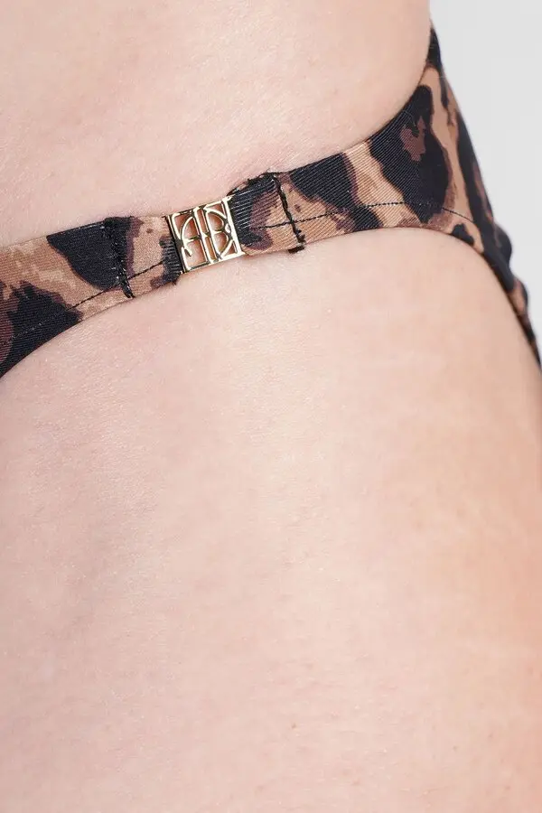 ANINE BING Leopard-printed Low-rise Bikini Bottoms