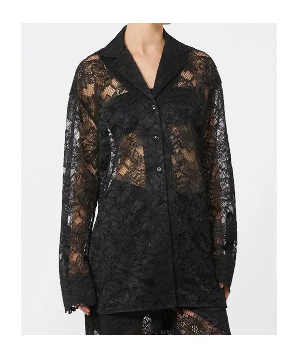 Sportmax Oversized Floral Lace Shirt
