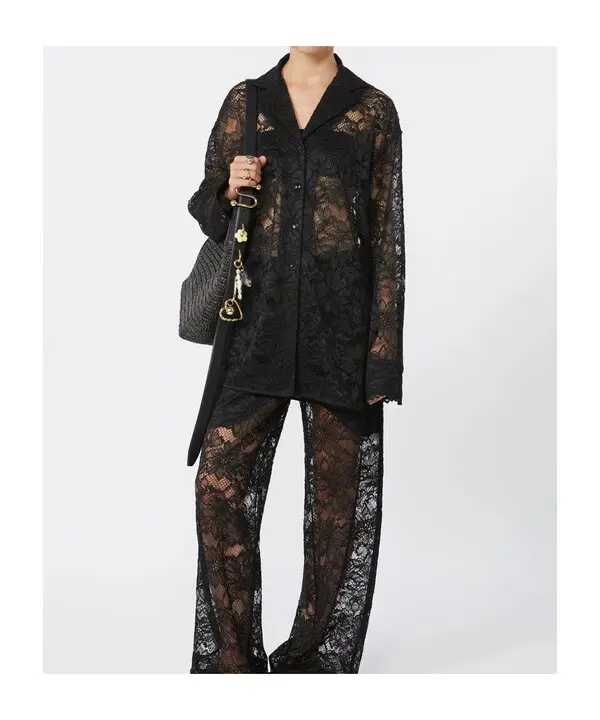 Sportmax Oversized Floral Lace Shirt