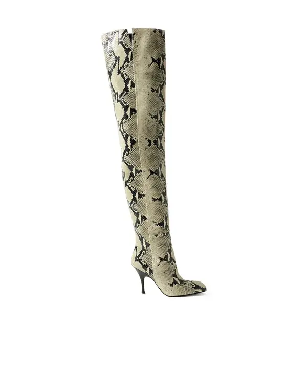 Khaite Over The Knee Boots - Snake Print