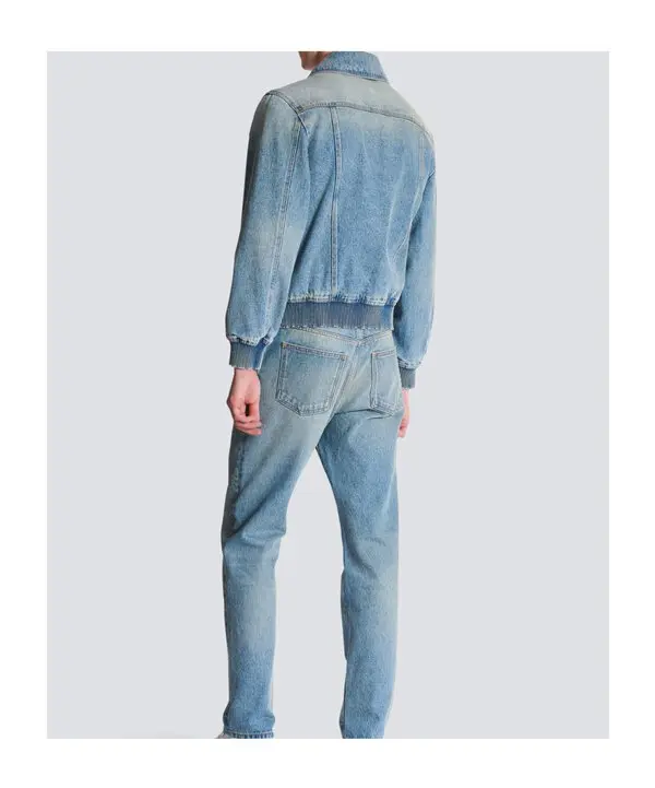 Balmain Cropped Denim Jacket