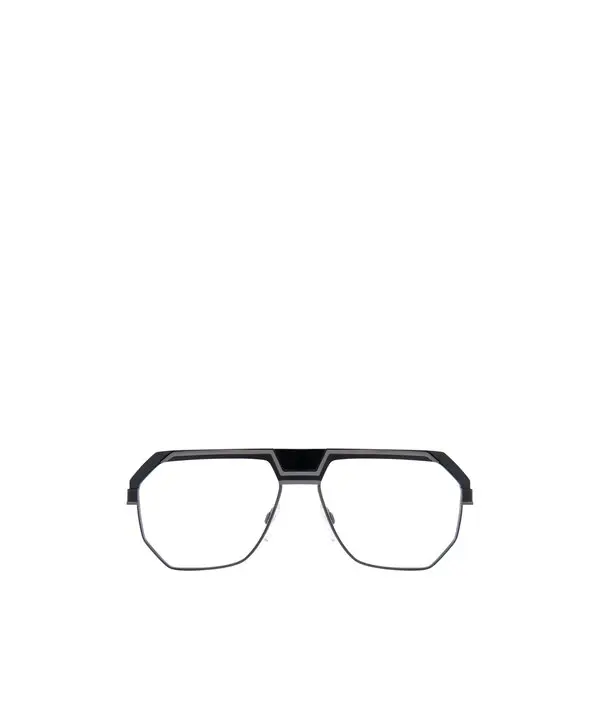 Cazal Geometric Frame Eyeglasses - Black Bronze