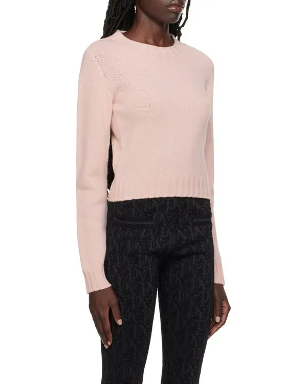 Palm Angels Logo Embroidered Knitted Jumper