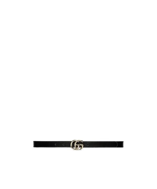Gucci Gg Marmont Thin Belt - Black