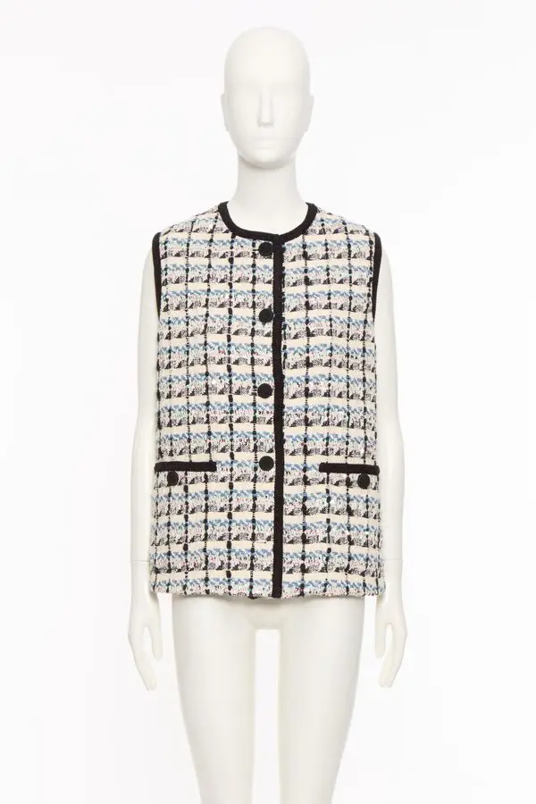 Valentino Garavani Button-up Tweed Gilet