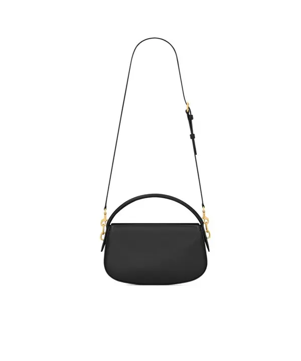 Saint Laurent Voltaire Logo Plaque Shoulder Bag - Black