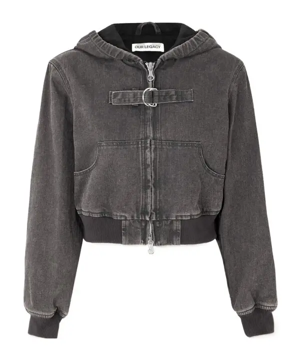Our Legacy Cropped Hooded Denim Jacket