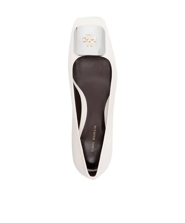 Tory Burch Georgia 35mm Block Heel Pumps - White