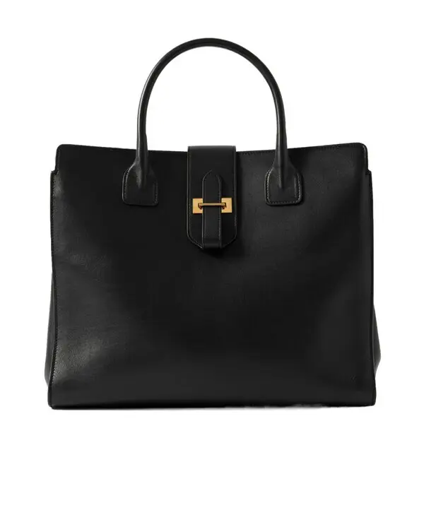 NILI LOTAN Lou Leather Tote Bag - Black