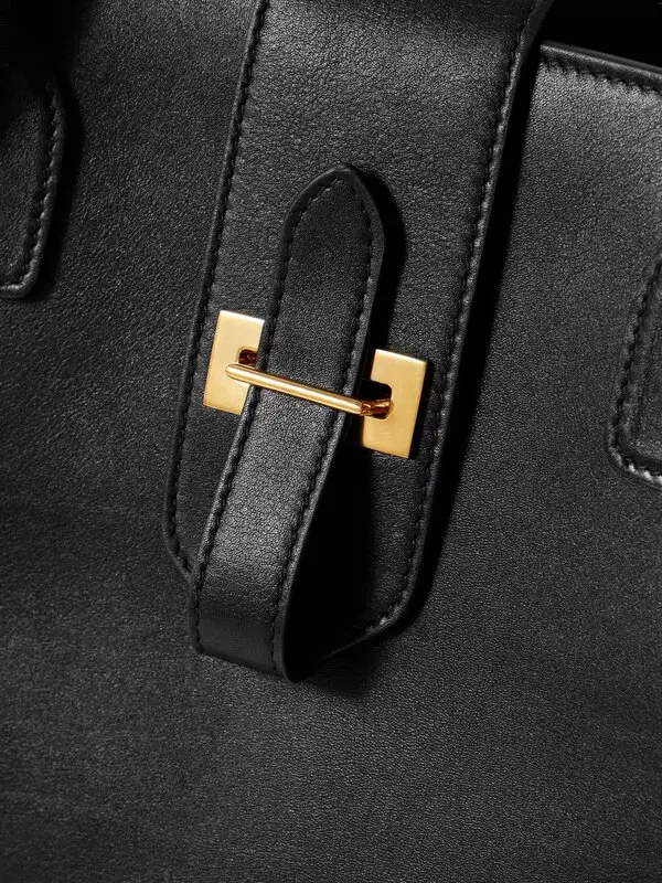 NILI LOTAN Lou Leather Tote Bag - Black