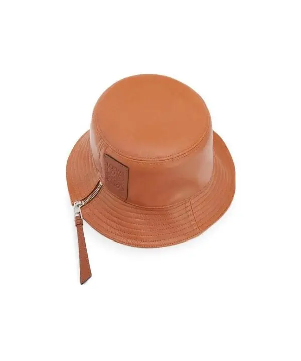 Loewe Logo Patch Zip Detailed Fisherman Bucket Hat - Brown