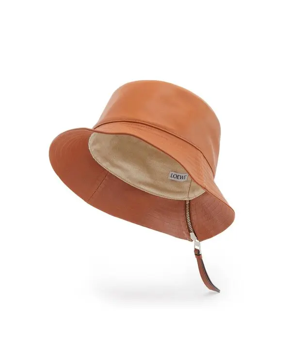 Loewe Logo Patch Zip Detailed Fisherman Bucket Hat