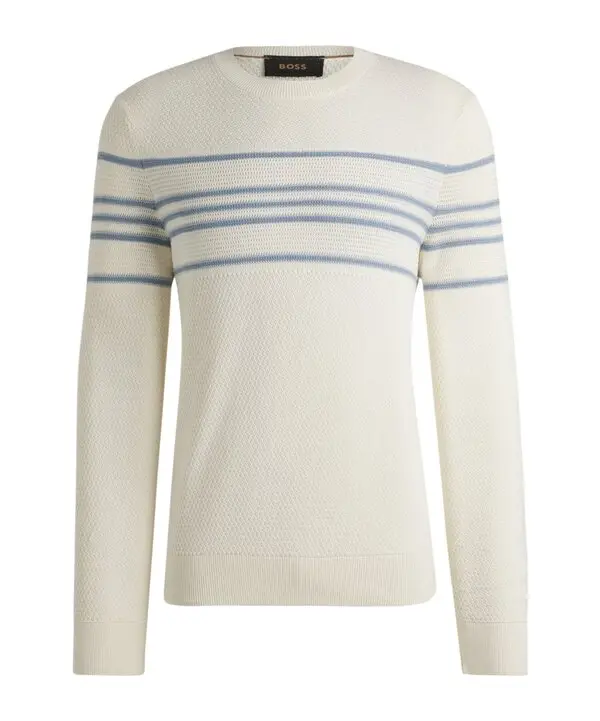 Hugo Boss Long Sleeve Sweater With Contrasting Stripes