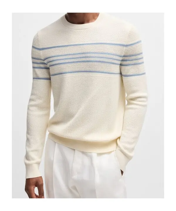 Hugo Boss Long Sleeve Sweater With Contrasting Stripes