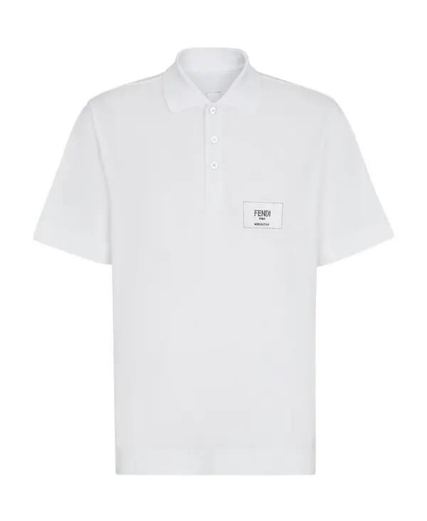 Fendi Logo Embroidered Short-sleeved Polo Shirt