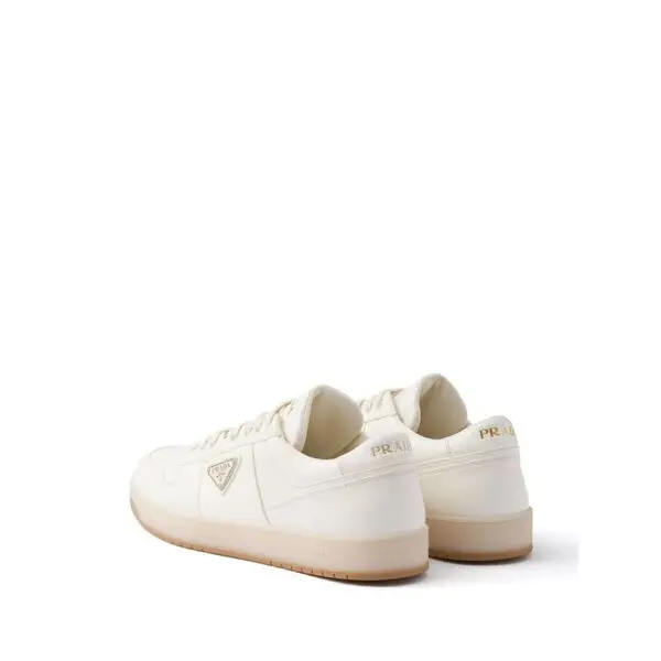 Prada Downtown Nappa Leather Sneakers - Ivory