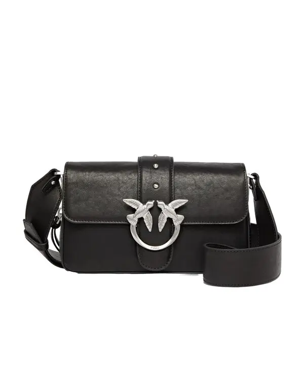 Pinko Mini Love Slouchy Shoulder Bag With Lovebird Buckle