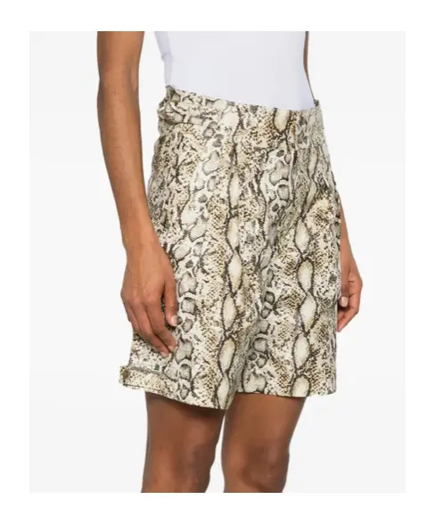 Isabel Marant Étoile Felize Shorts In Animal Print - Beige