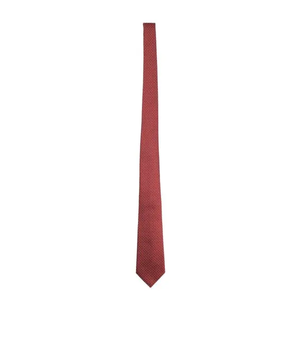 Giorgio Armani Logo Patch Tie - Red