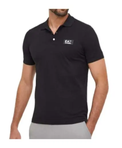 EA7 Logo Lapel Polo Shirt