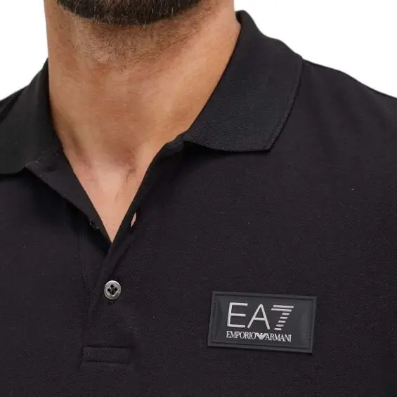 EA7 Logo Lapel Polo Shirt