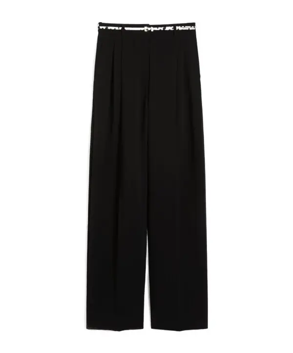 Max Mara Corvino Flowing Cady Trousers - Black