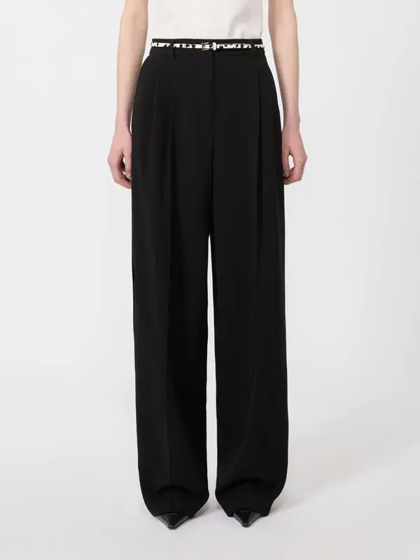 Max Mara Corvino Flowing Cady Trousers - Black