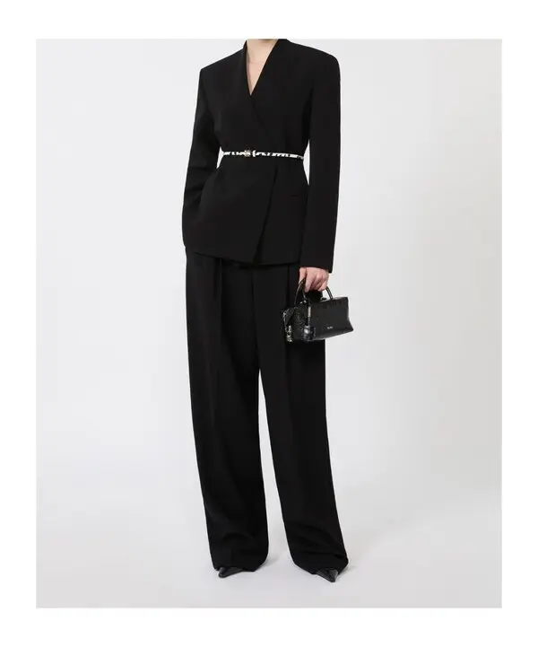 Max Mara Corvino Flowing Cady Trousers - Black