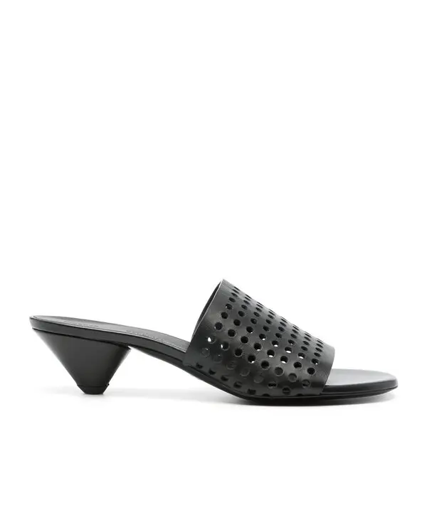Proenza Schouler 50mm Perforated Leather Mules - Black