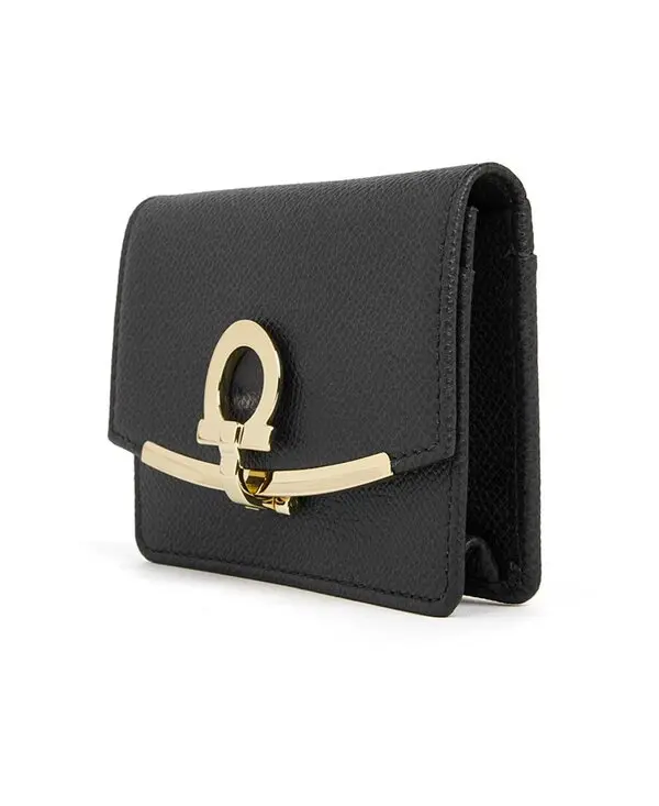 FERRAGAMO Logo Plaque Wallet - Green