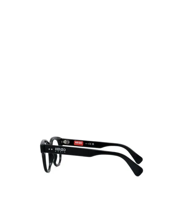 Kenzo Wayfarer Frame Eyeglasses With Logo Detail - Black