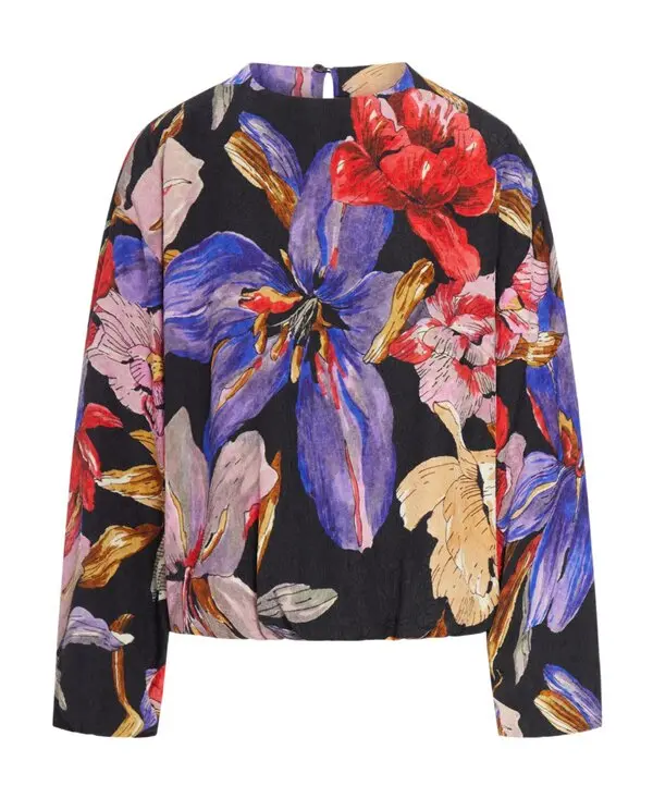 Dries Van Noten Floral Print Round Neck Blouse - Multicolor