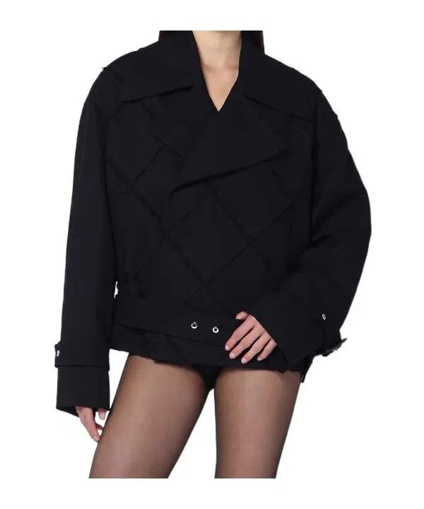 NAMACHEKO Quilted Waist Trench Coat