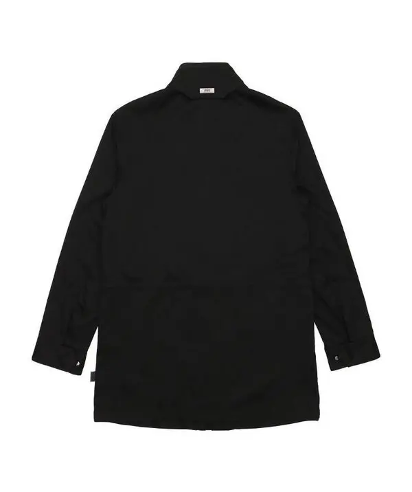 Emporio Armani Detachable Hood Coat - Black