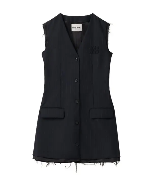 Miu Miu Sleeveless V-neck Dress