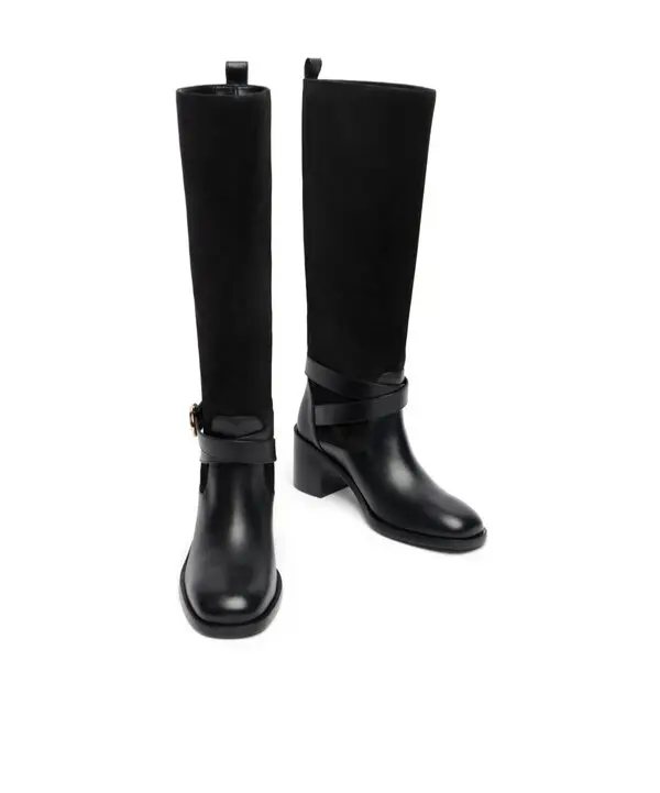 STUART WEITZMAN Round-toe Knee-high Boots With Block Heel