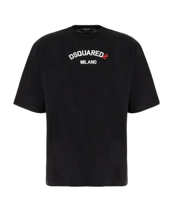 Dsquared2 Logo Printed Loose-fit T-shirt - Black