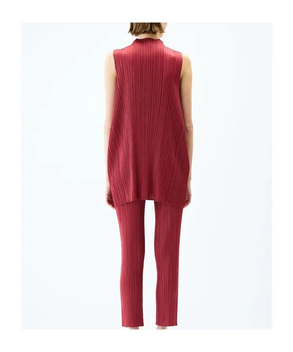 PLEATS PLEASE BY ISSEY MIYAKE Sleeveless Mock Neck Tunic Top