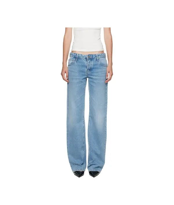 ST. AGNI Faded Five-pocket Jeans
