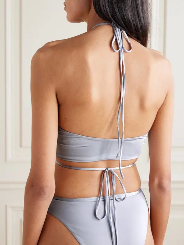 Magda Butrym Embellished Cutout Bikini Top