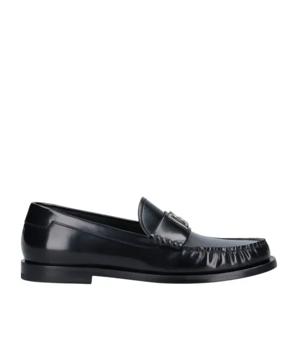 Dolce & Gabbana Logo Plaque Gathered Detail Loafers