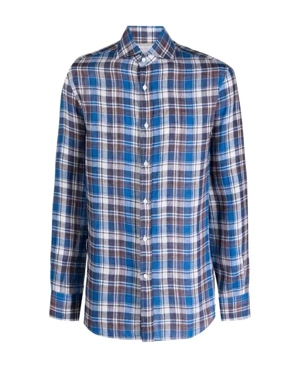 Brunello Cucinelli Checked Button-up Shirt