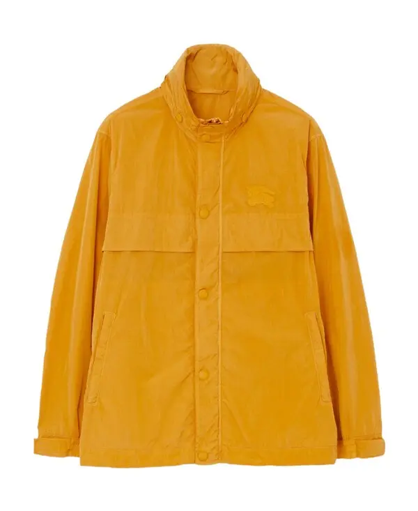 Burberry Lightweight Nylon Hooded Jacket With Equestrian Knight Appliqu