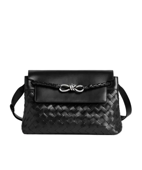 Bottega Veneta Small Andiamo Messenger Bag - Black