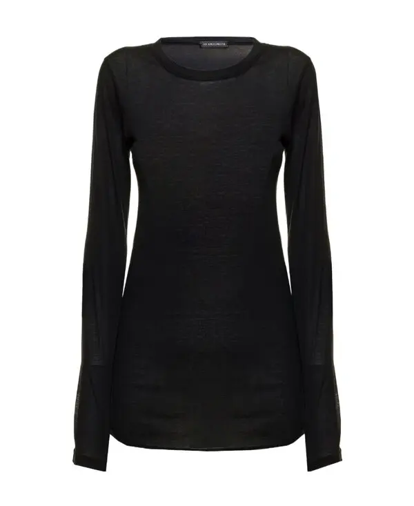 ANN DEMEULEMEESTER Round Neck Long Sleeve T-shirt