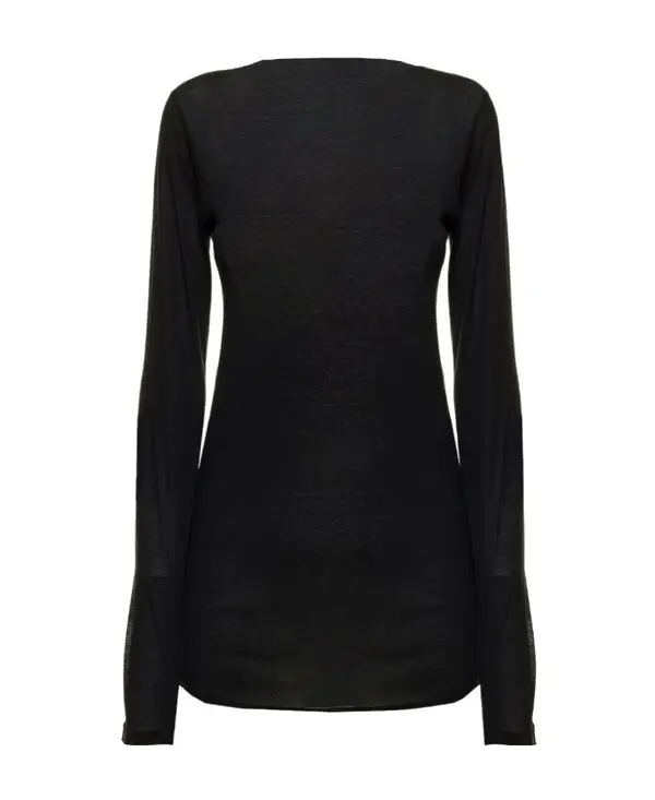 ANN DEMEULEMEESTER Round Neck Long Sleeve T-shirt