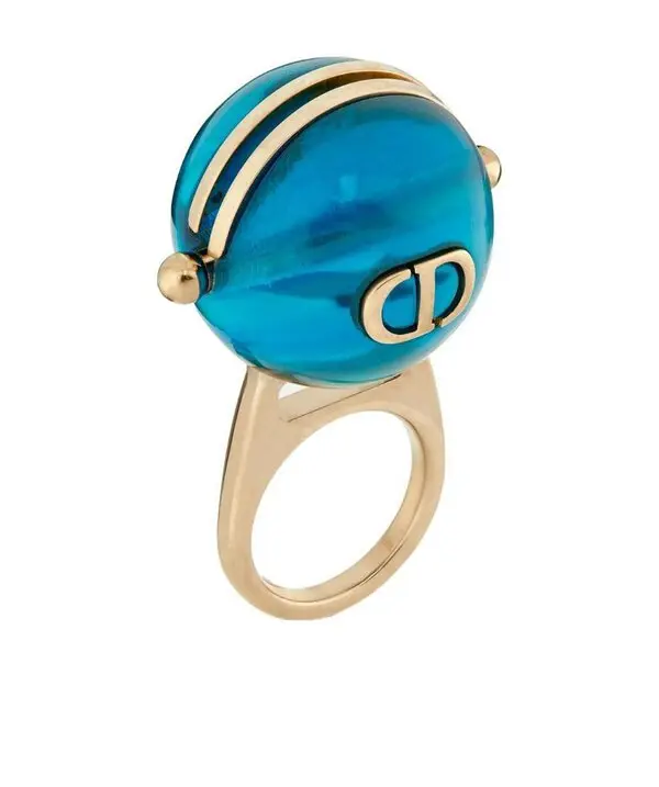 Dior Sorbet Ring With Resin Bead Detail - Blue