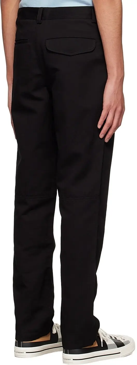 Burberry Button Detailed Straight Leg Trousers