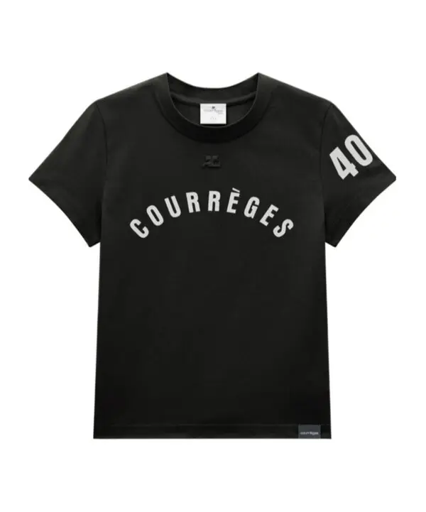 COURREGES Courrèges Ac Straight Printed T-shirt - Black